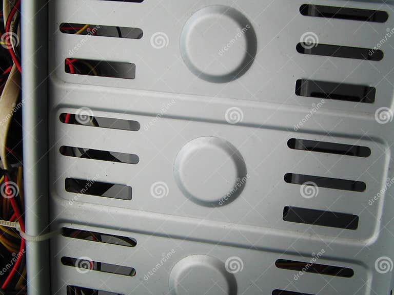 Internal Part of the Computer Casing. Places for Installation of Hard ...