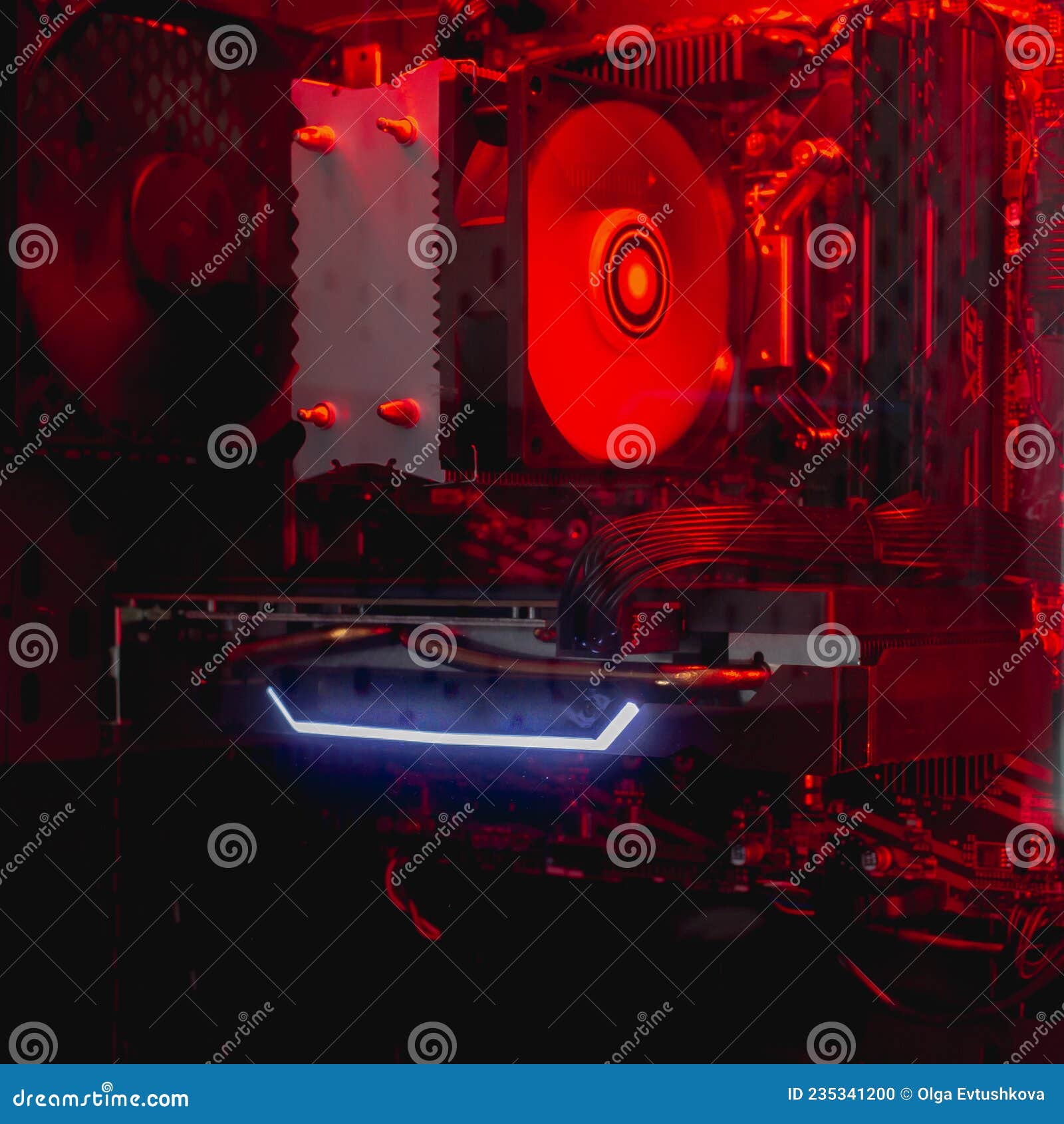 Internal Parts of the Computer System Unit: Cooler, Hard Disk ...