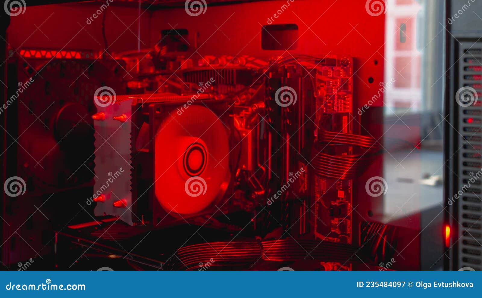 Internal Parts of the Computer System Unit: Cooler, Hard Disk ...