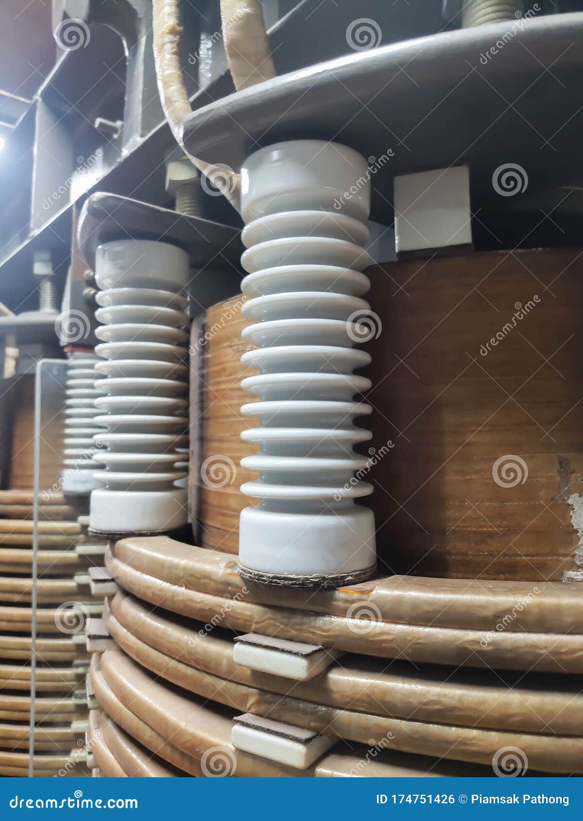 Internal Parts of Three Phase Distribution Transformer Stock Photo ...