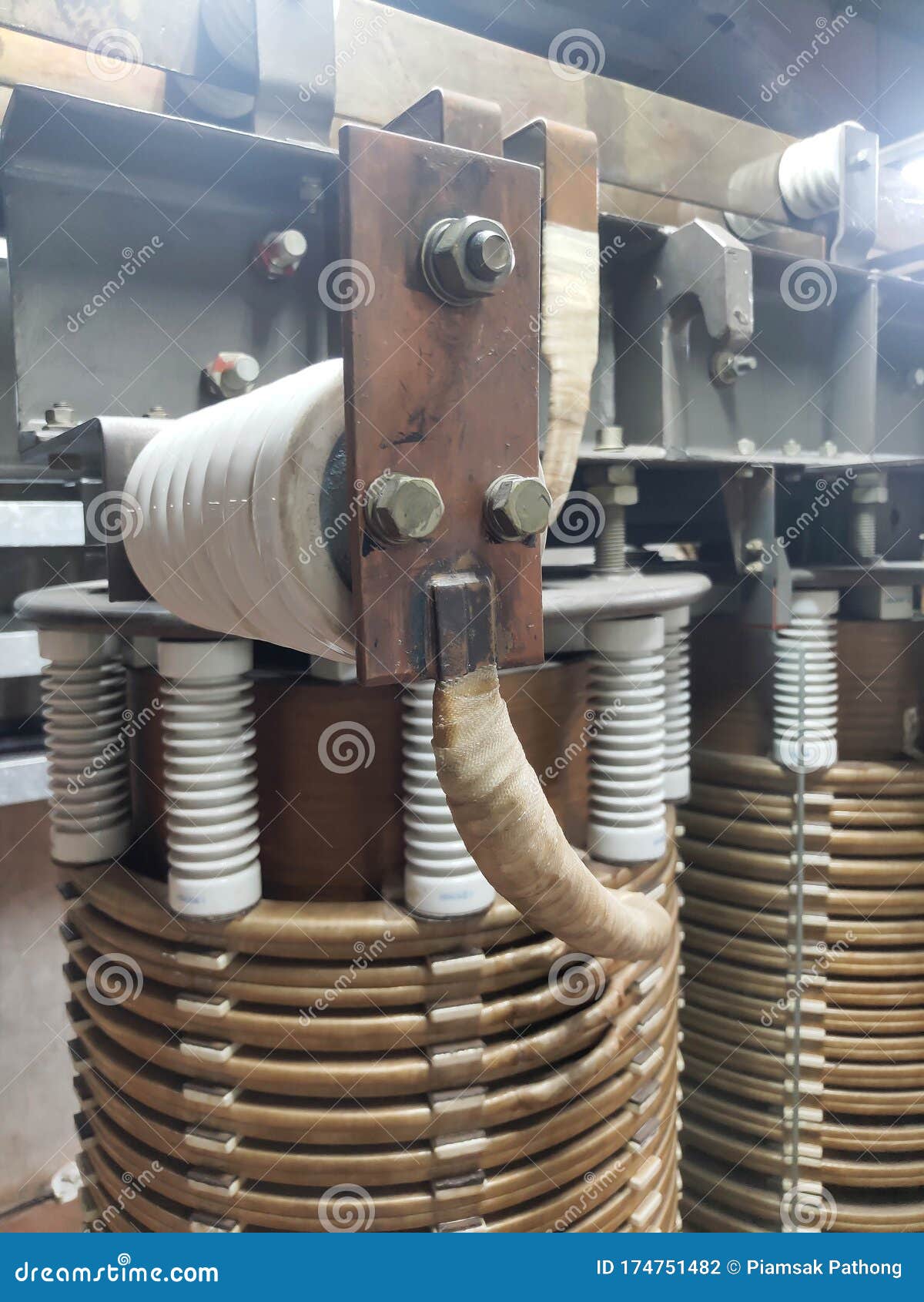 Internal Parts of Three Phase Distribution Transformer Stock Photo ...