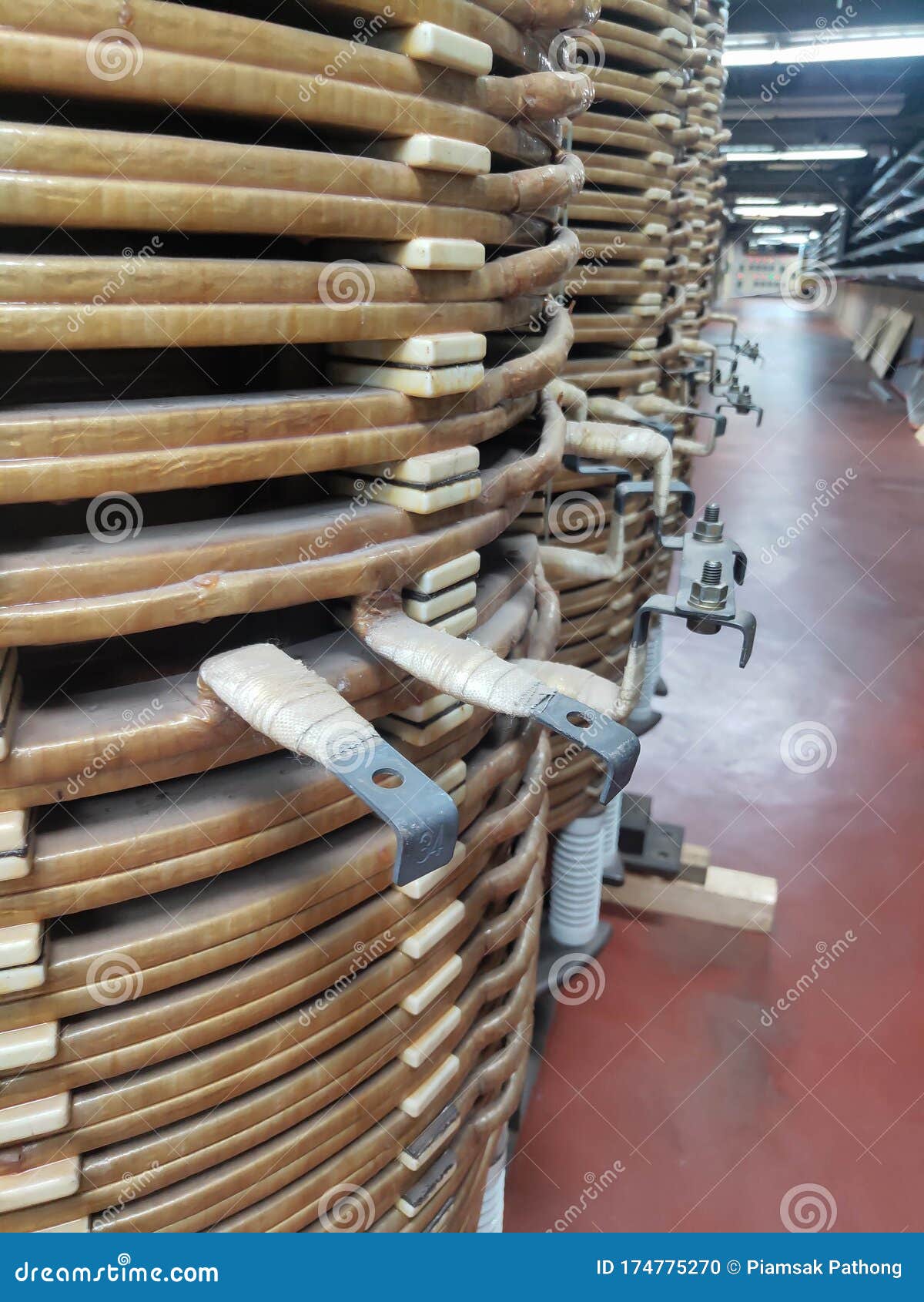 Internal Parts of Three Phase Distribution Transformer Stock Photo ...