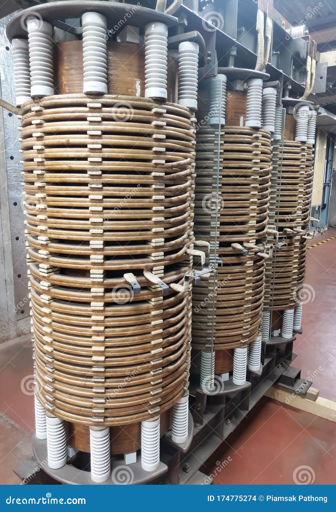 Internal Parts of Three Phase Distribution Transformer Stock Photo ...