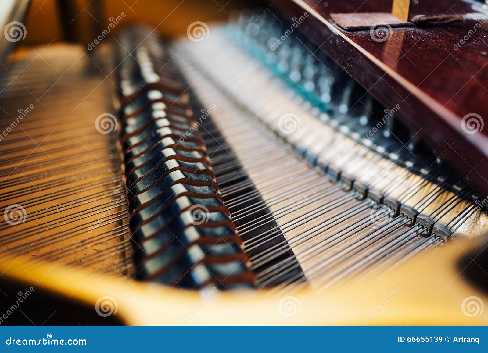 The Internal Parts of Grand Piano Strings Stock Image - Image of blow ...