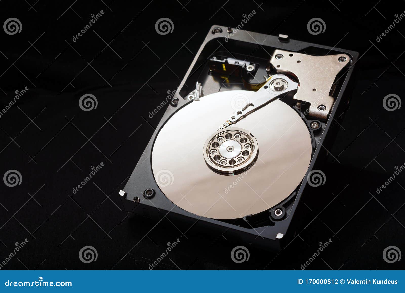 Internal Parts of the Hard Drive. HDD. Computer Memory. Modern ...