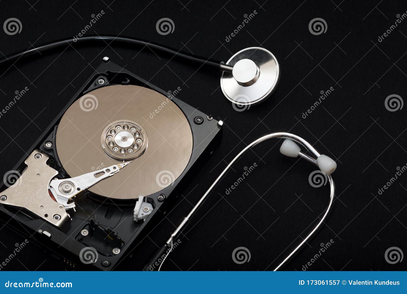 Internal Parts of the Hard Drive. HDD. Computer Memory. Modern ...