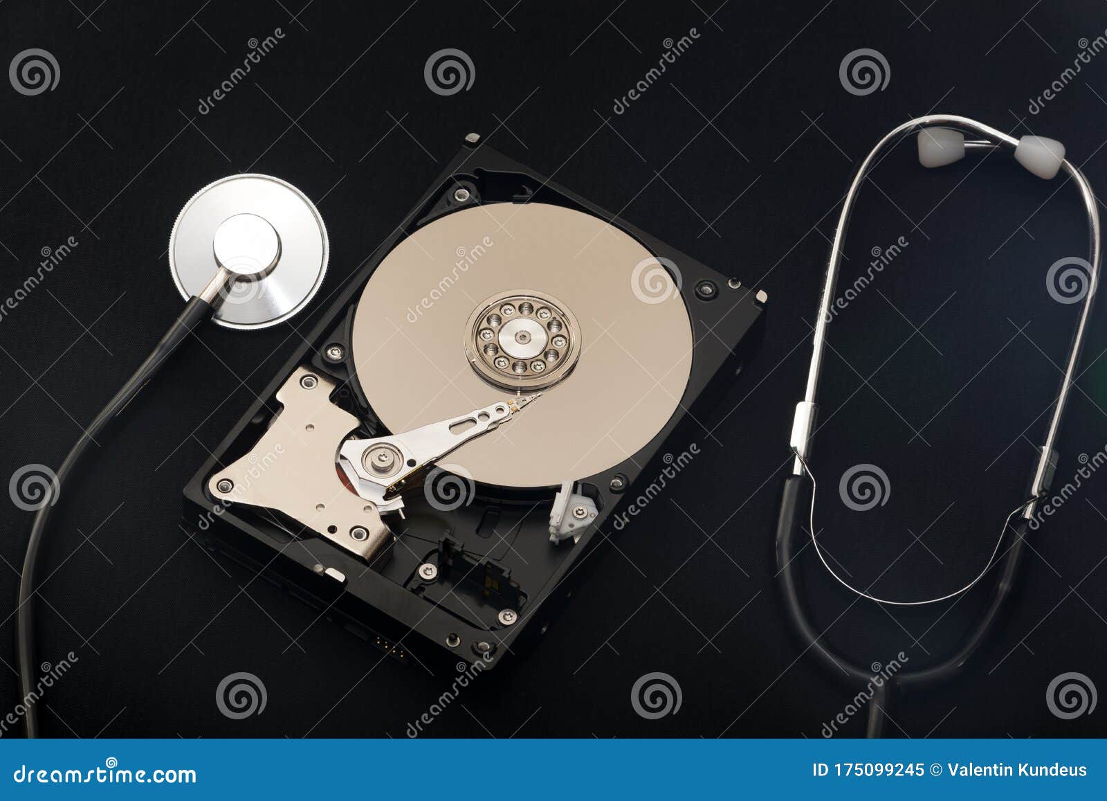 Internal Parts of the Hard Drive. HDD. Computer Memory. Modern ...