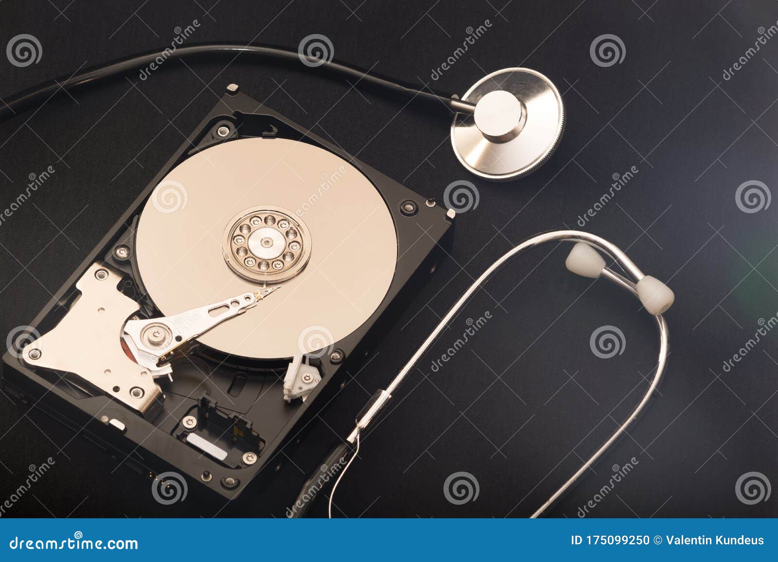 Internal Parts of the Hard Drive. HDD. Computer Memory. Modern ...