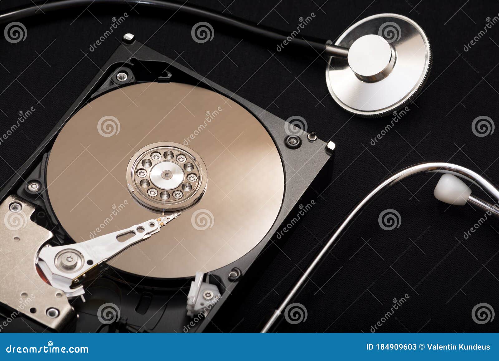 Internal Parts of the Hard Drive. HDD. Computer Memory. Modern ...