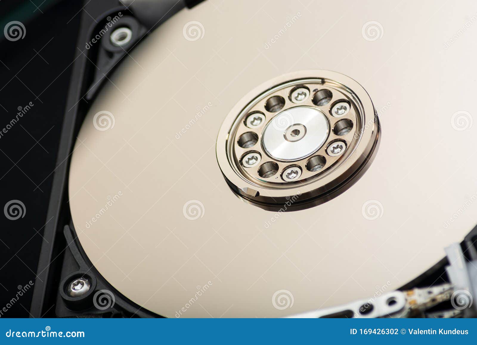 Internal Parts of the Hard Drive. HDD. Computer Memory. Modern ...