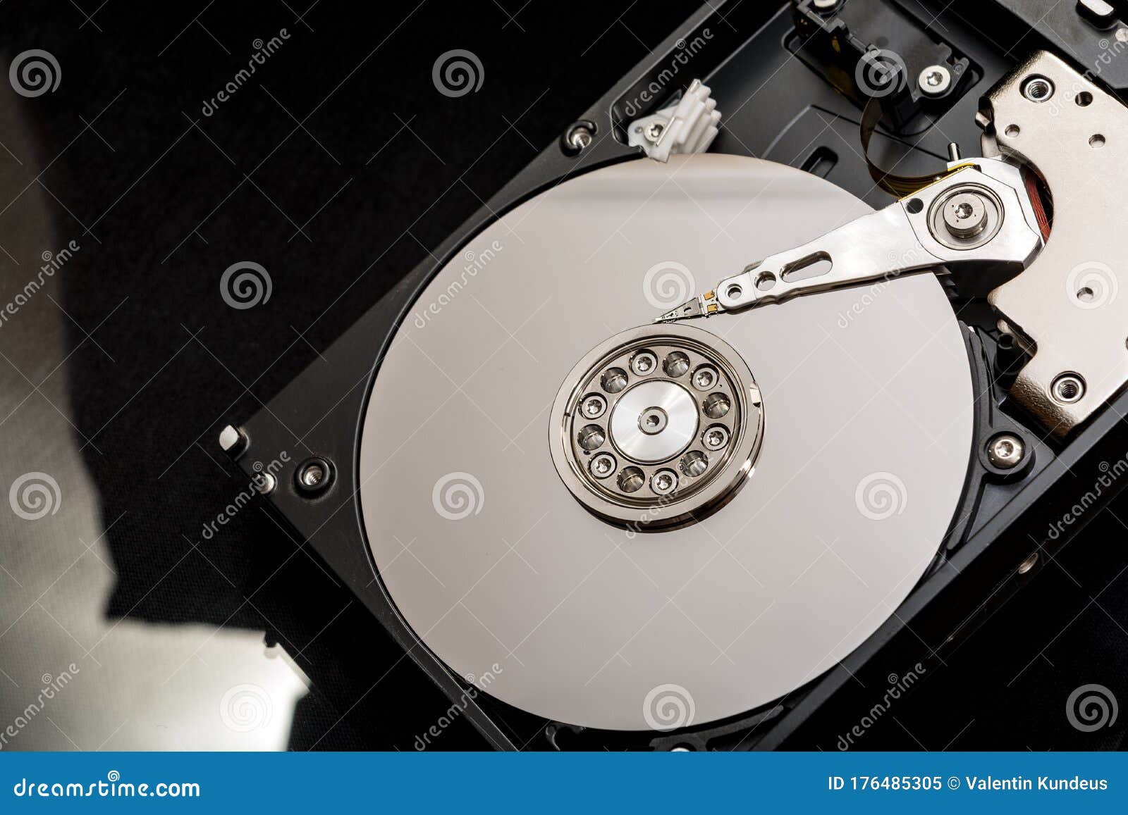 Internal Parts of the Hard Drive. HDD. Computer Memory. Modern ...