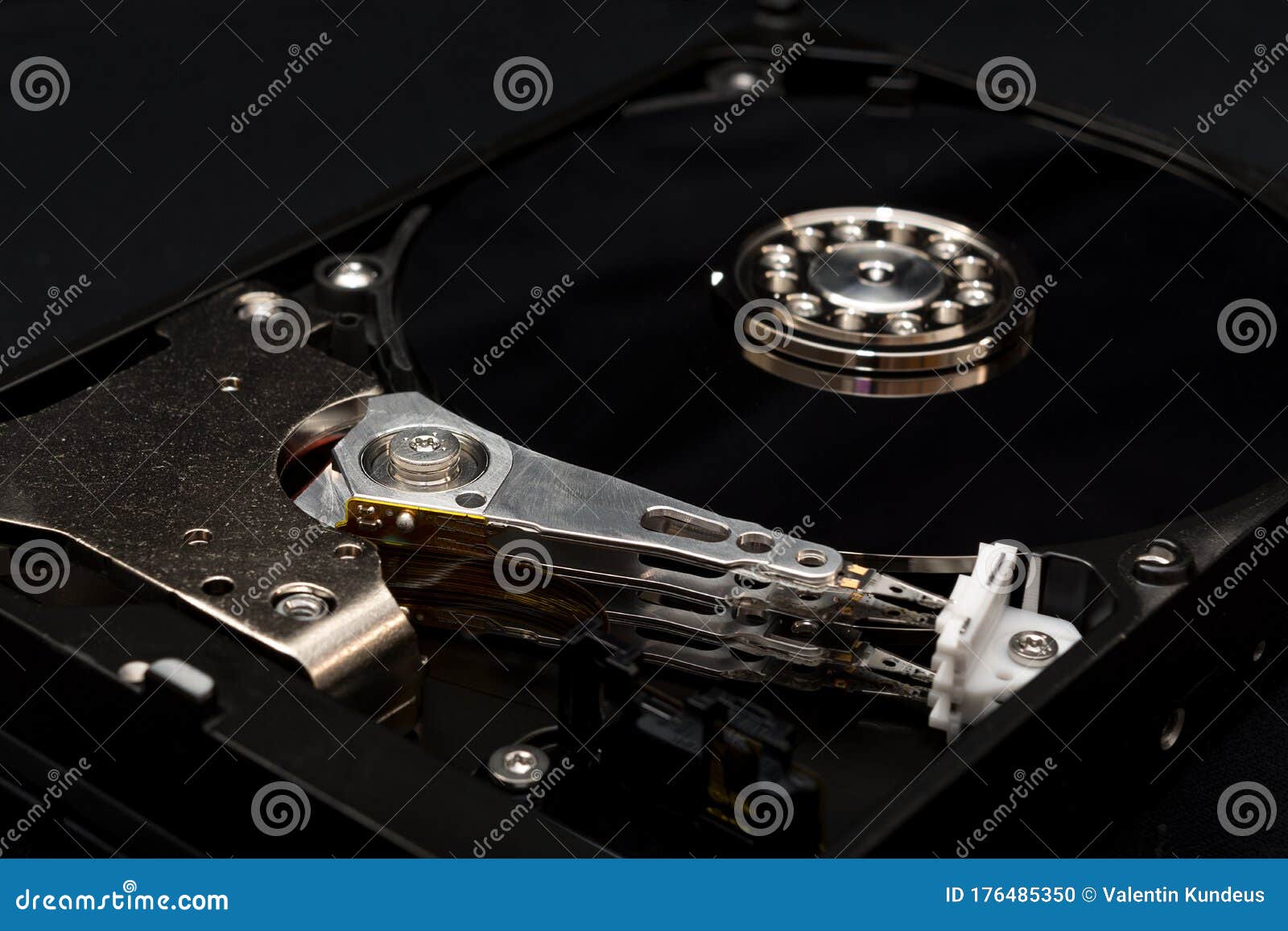Internal Parts of the Hard Drive. HDD. Computer Memory. Modern ...
