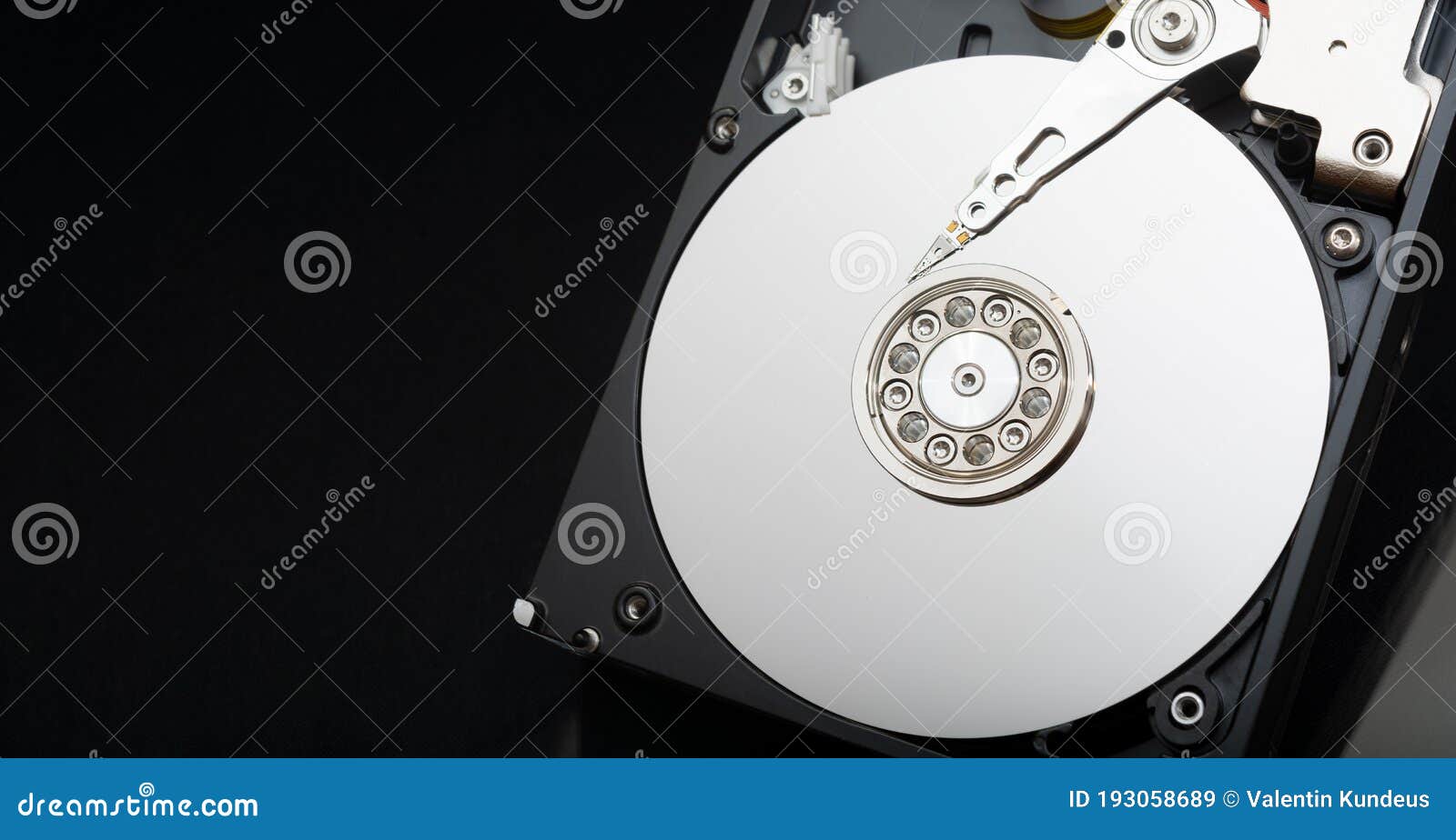 Internal Parts of the Hard Drive. HDD. Computer Memory. Modern ...