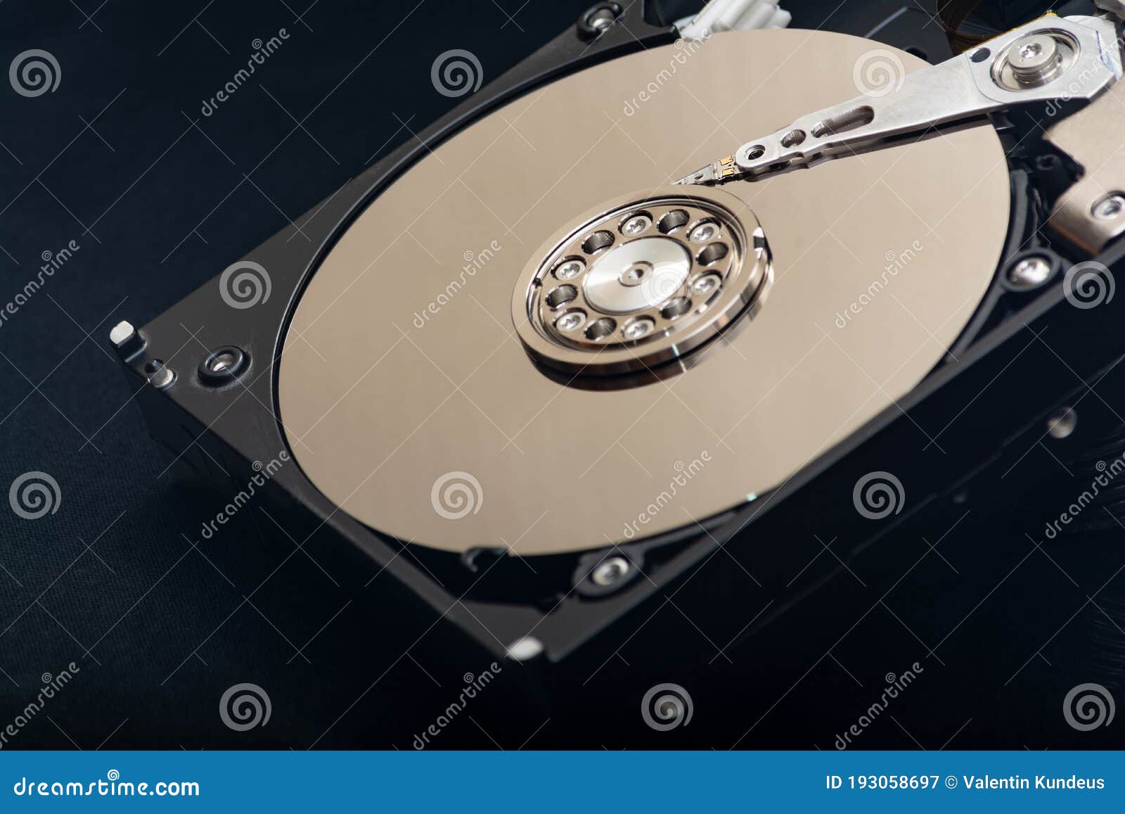 Internal Parts of the Hard Drive. HDD. Computer Memory. Modern ...