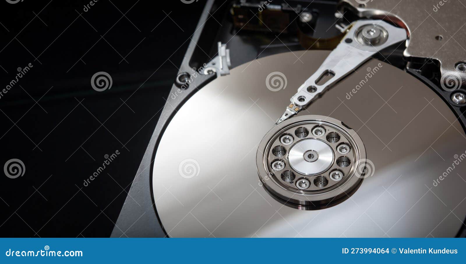 Internal Parts of the Hard Drive. HDD. Computer Memory. Modern ...