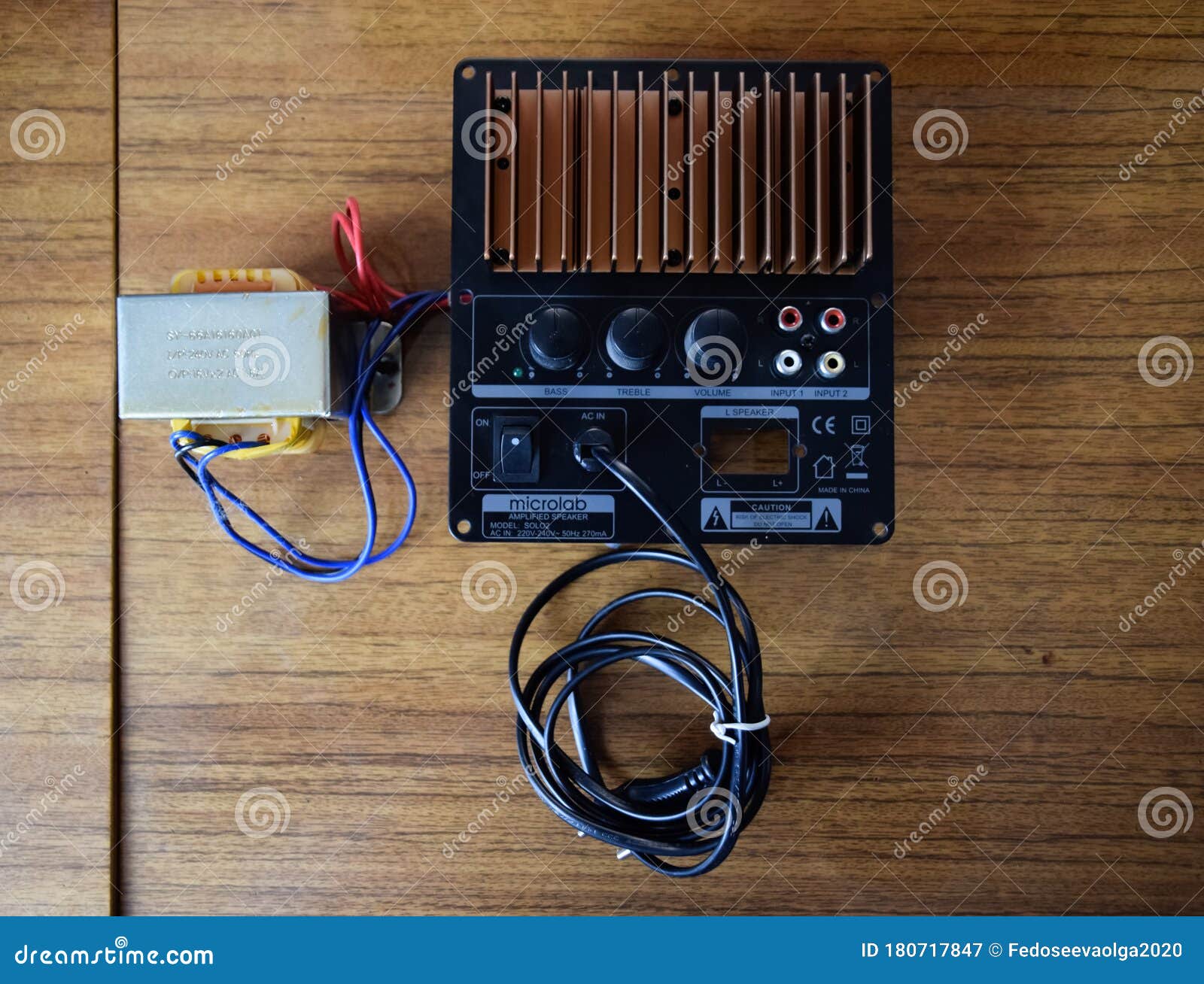 An Internal Power Amplifier from the Computer Speaker System Microlab ...