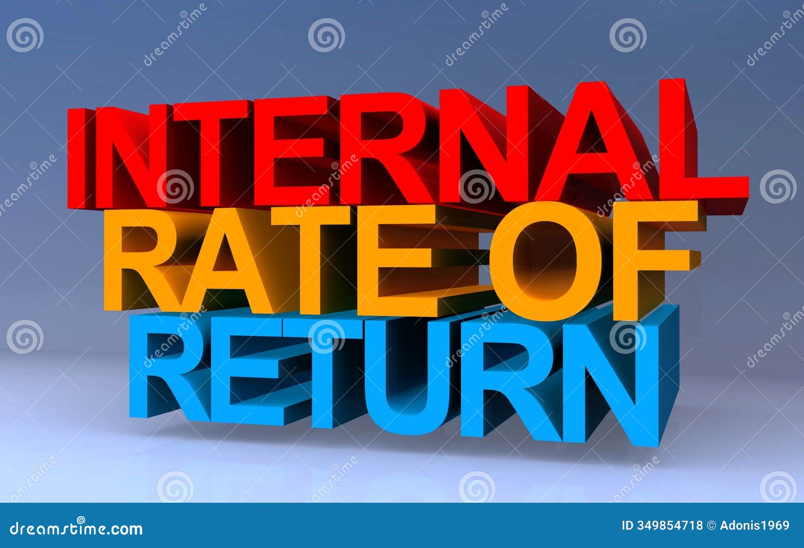 Internal Rate of Return on Blue Stock Photo - Image of background ...