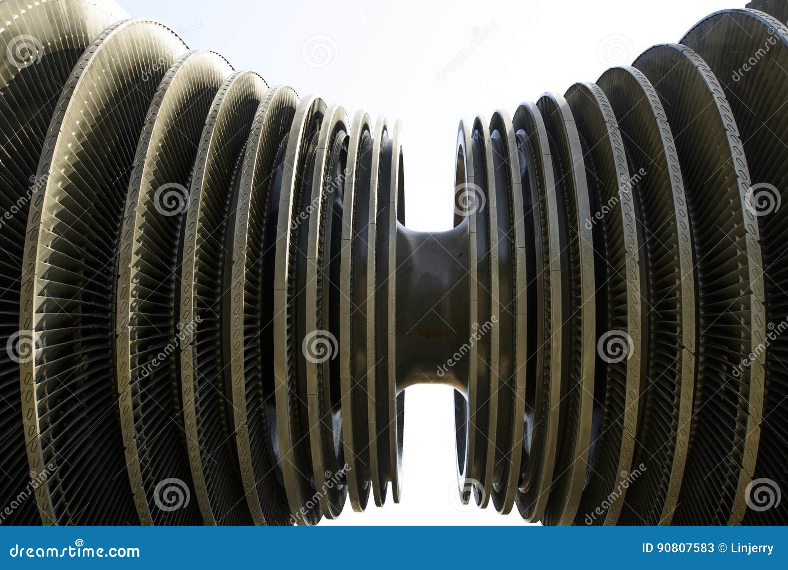 Internal Rotor of a Steam Turbine Stock Image - Image of machine, large ...