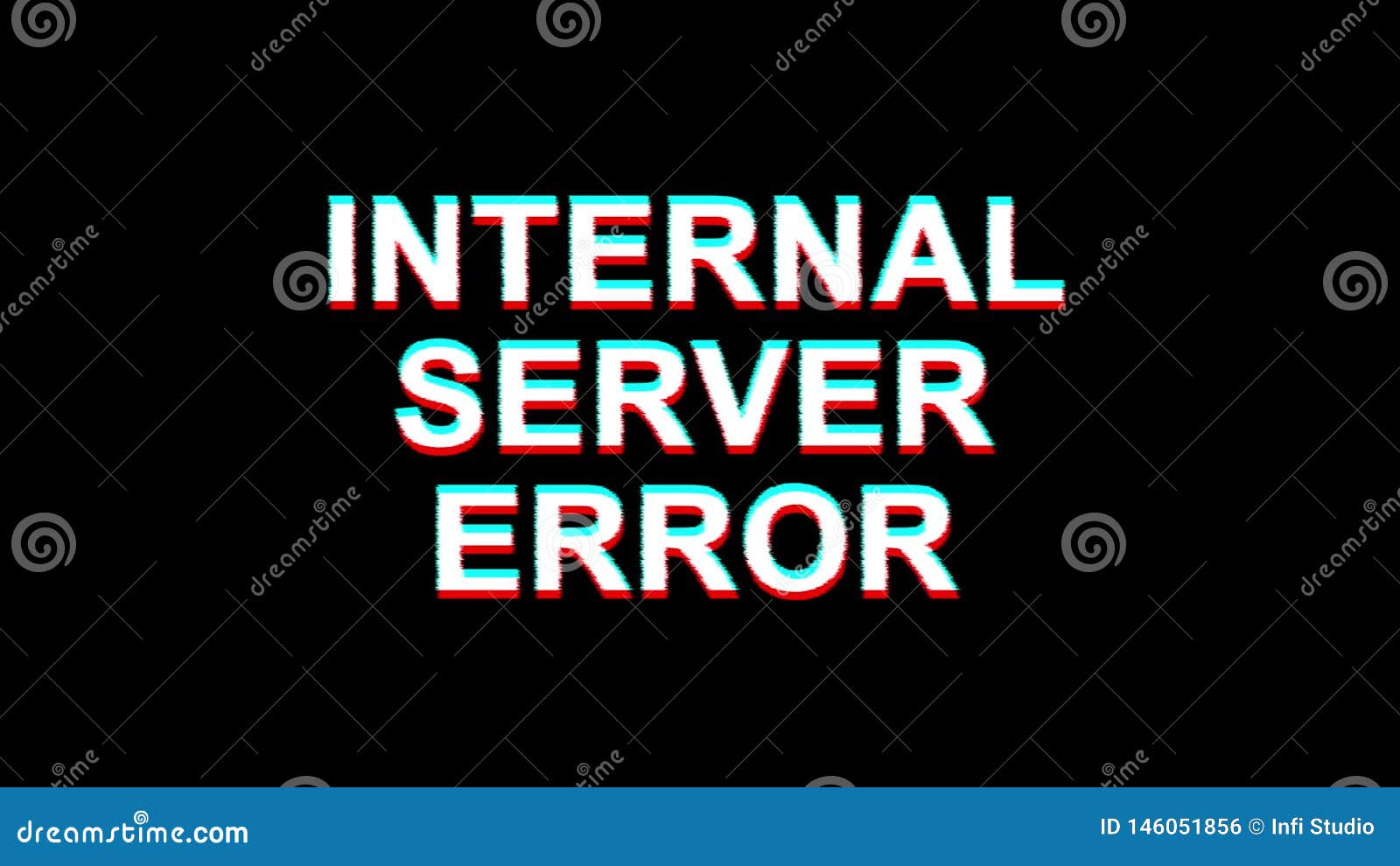 Internal Server Error Glitch Effect Text Digital TV Distortion 4K Loop ...