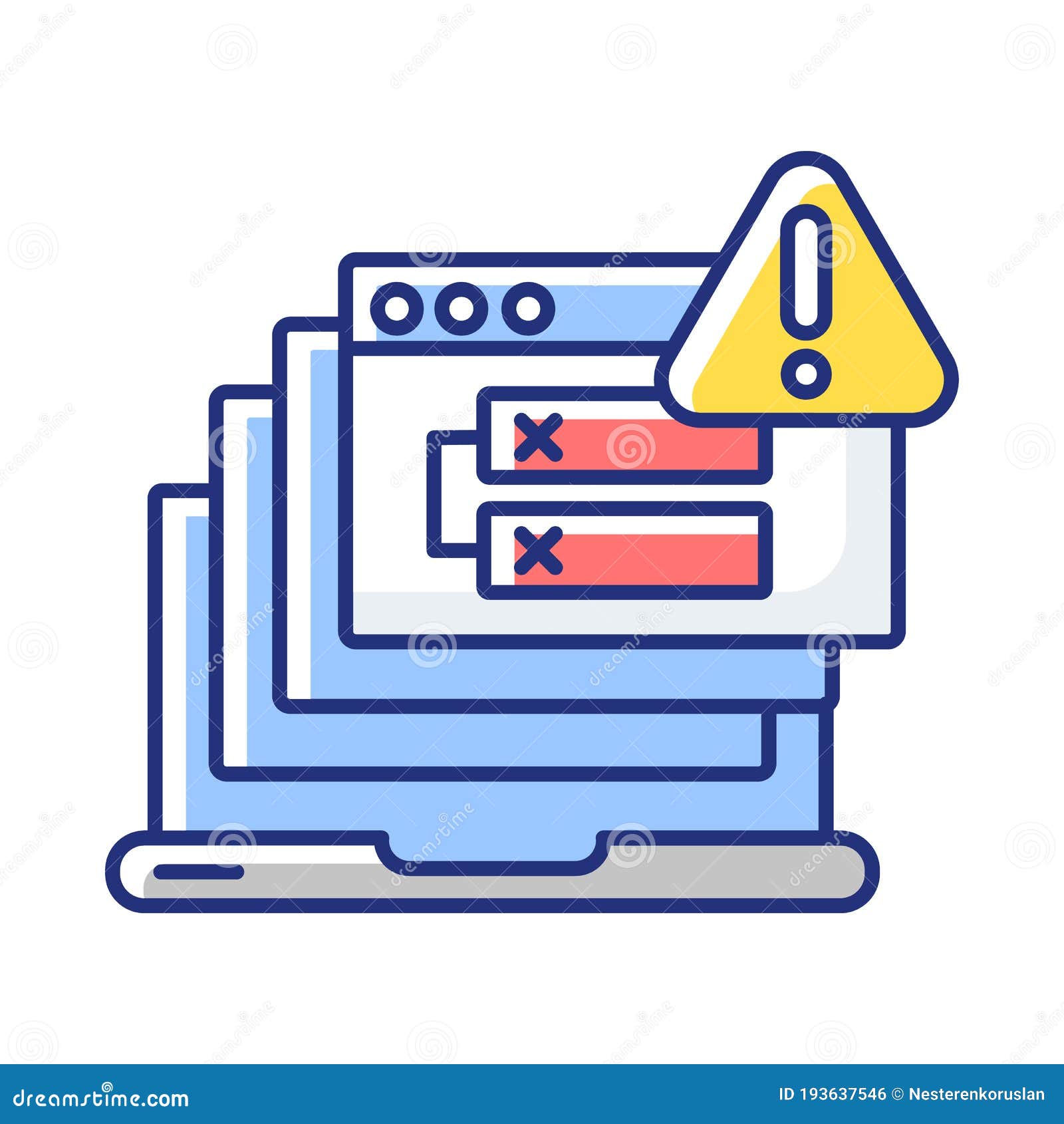 Internal Server Error RGB Color Icon Stock Vector - Illustration of ...