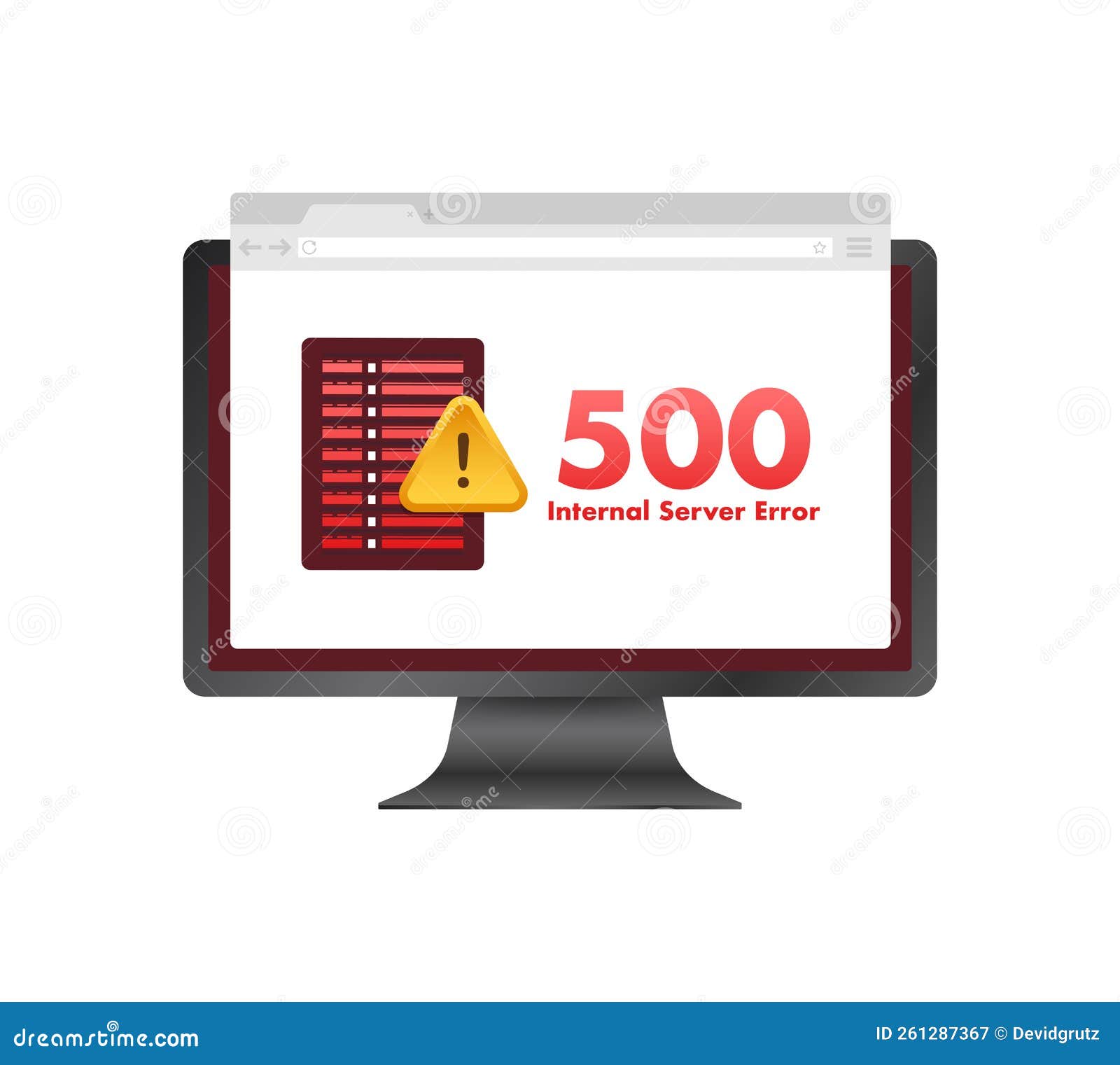 Internal Server Error. Website Error 500. Vector Stock Illustration ...