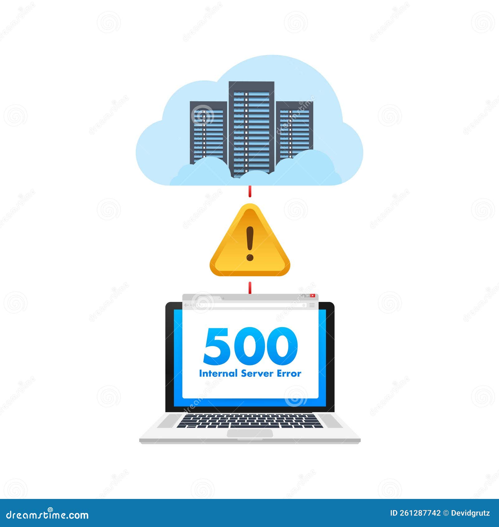 Internal Server Error. Website Error 500. Vector Stock Illustration ...