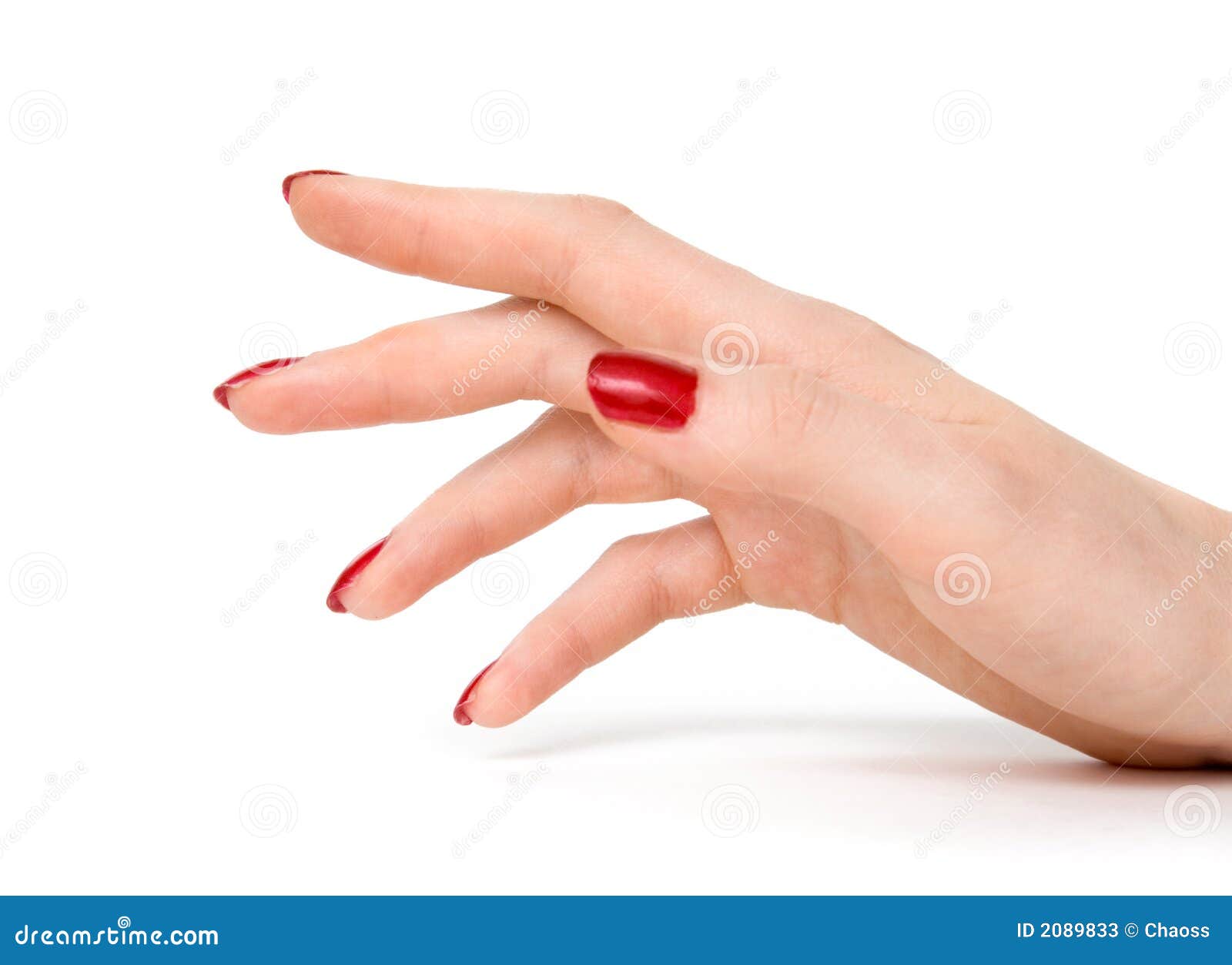 Internal Side of Woman Hand with Red Nails Stock Image - Image of ...