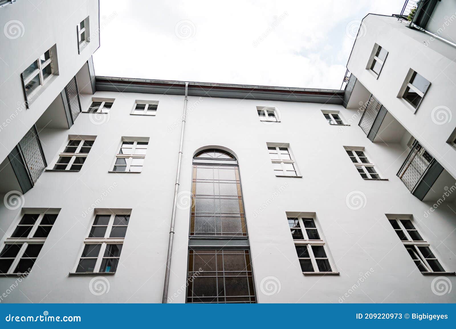 An Internal Square Yard of a Residential Building Stock Image - Image ...