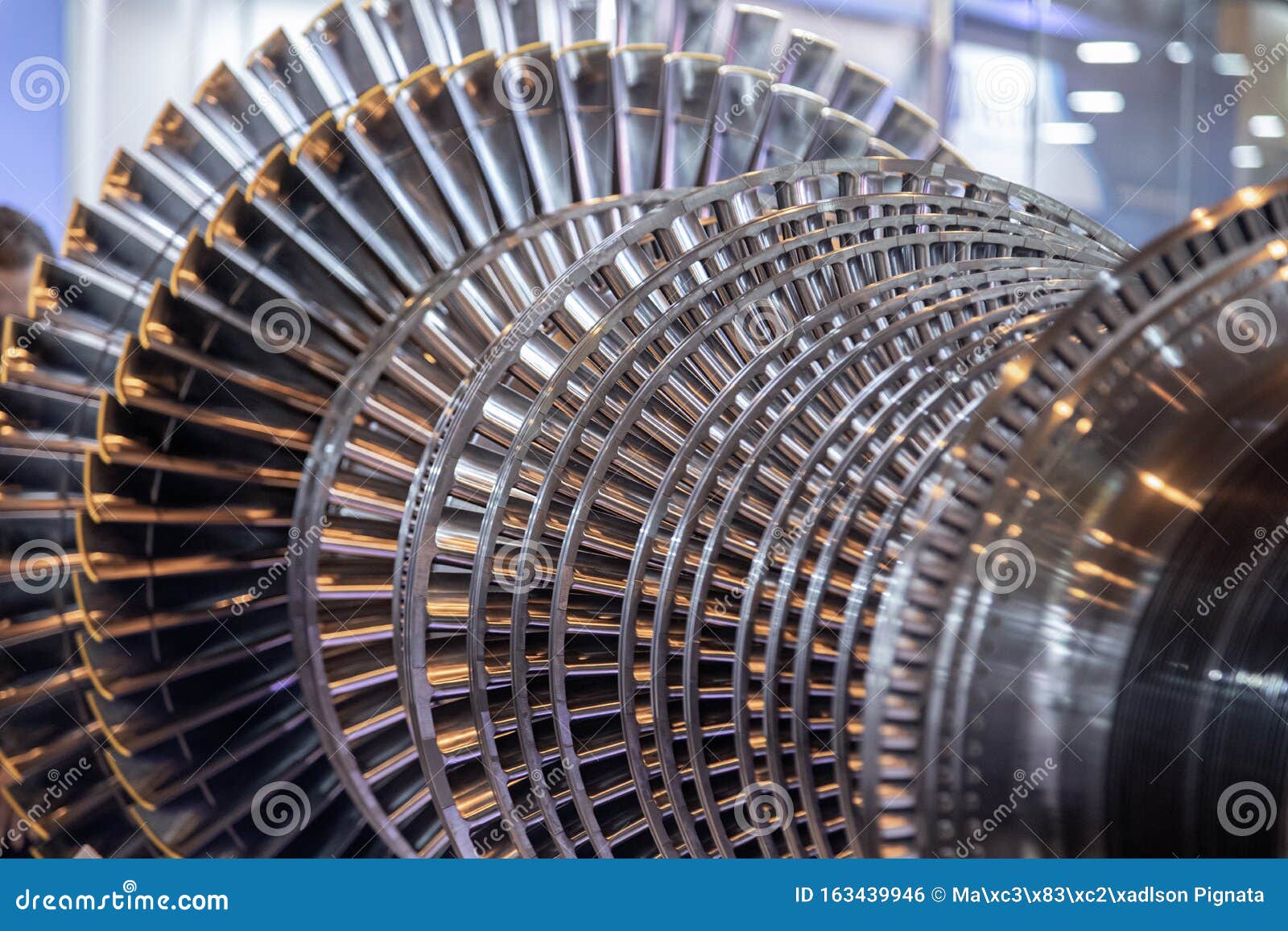 Internal Steam Turbine Open and Exposed Palettes Stock Photo - Image of ...