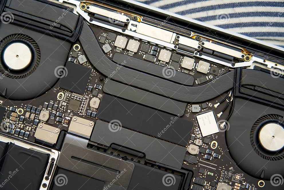 The Internal Structural Electronic Components of a Disassembled High ...