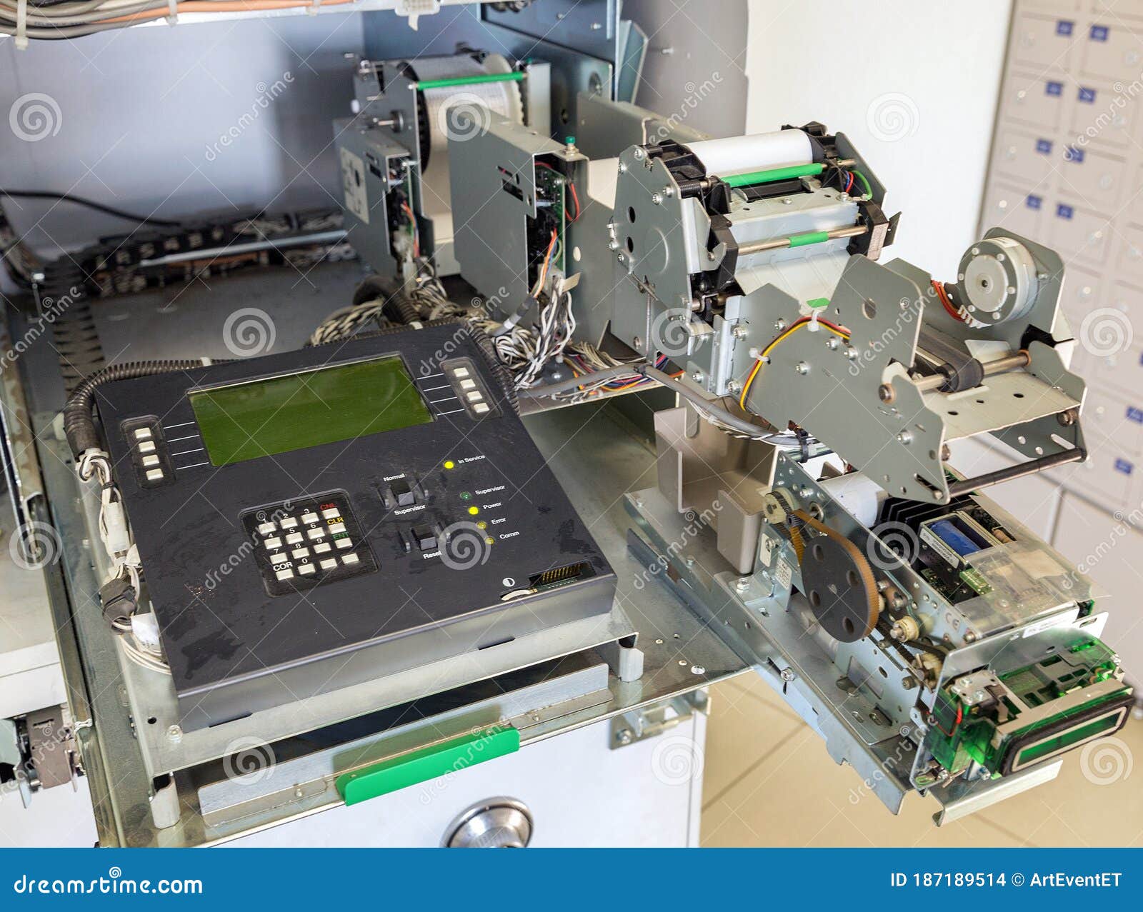 Internal Structure of the ATM. the Control Panel Stock Photo - Image of ...