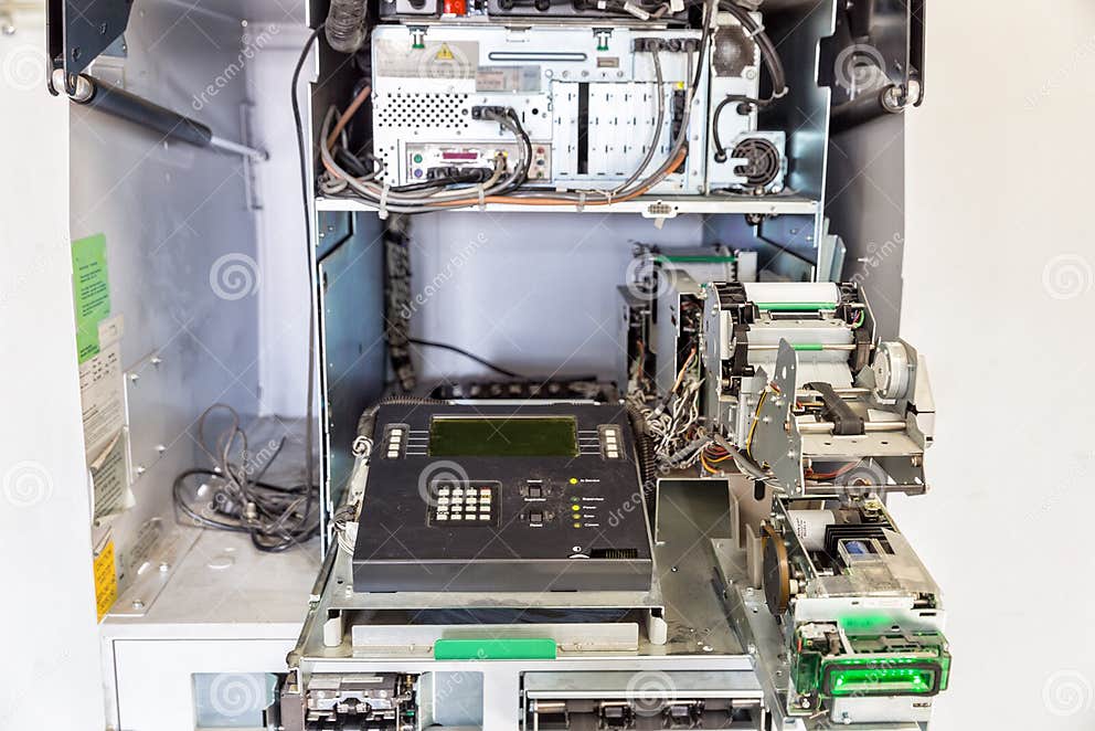 Internal Structure of ATM. the Control Panel Stock Photo - Image of ...