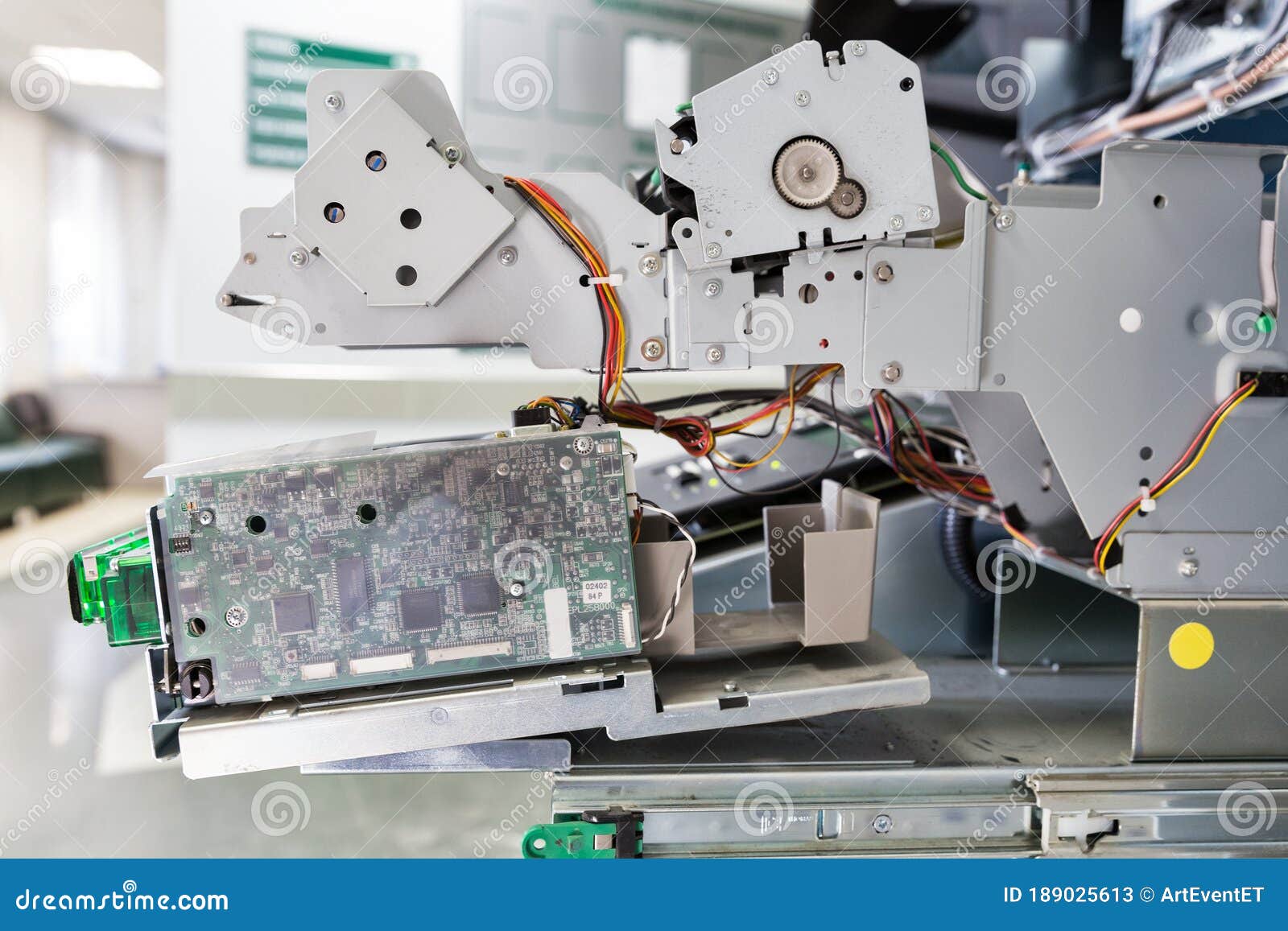 Internal Structure of ATM. Receipt Printer Stock Image - Image of ...