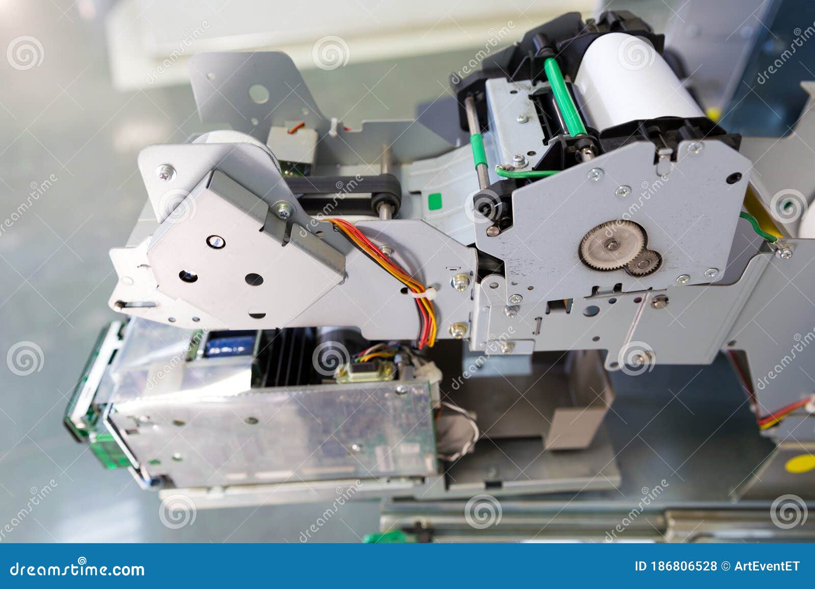 Internal Structure of the ATM. Receipt Printer Stock Photo - Image of ...