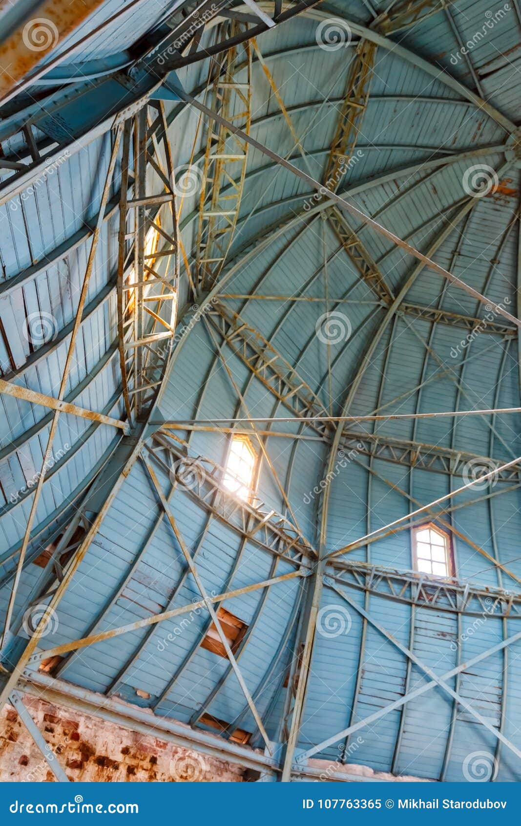 The Internal Structure of Dome in Old Tower. Stock Image - Image of ...