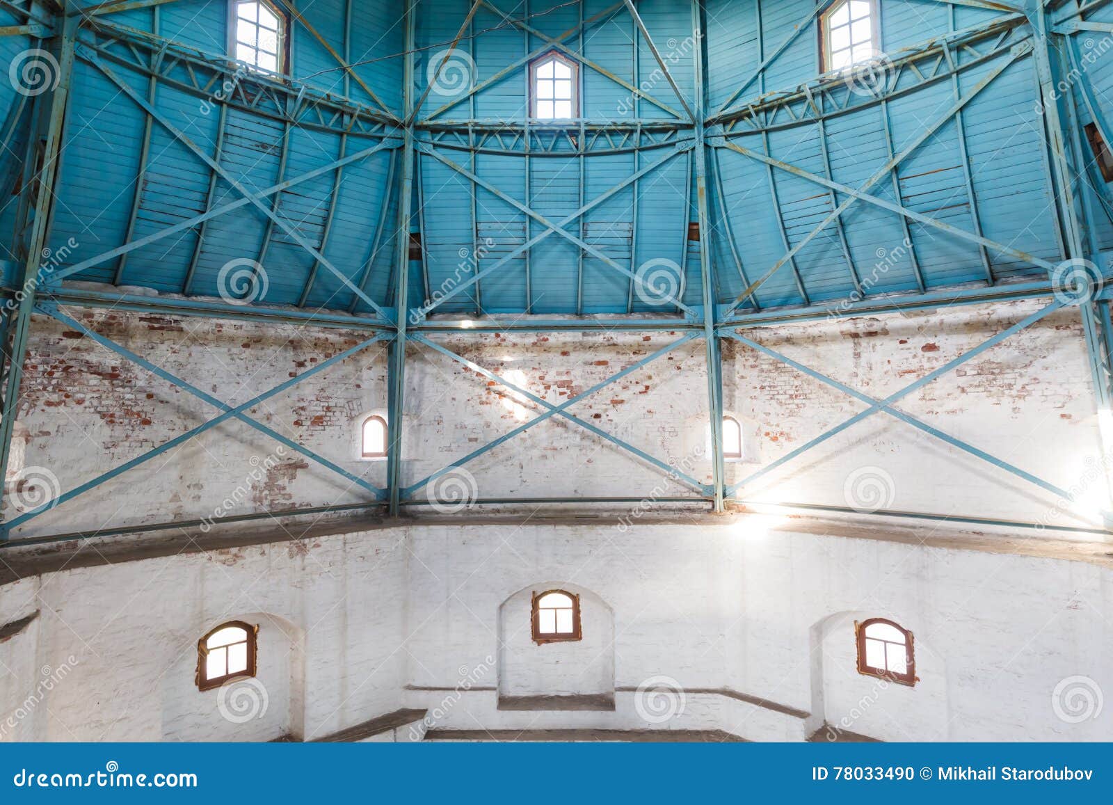 The Internal Structure of Dome in Old Tower. Stock Photo - Image of ...