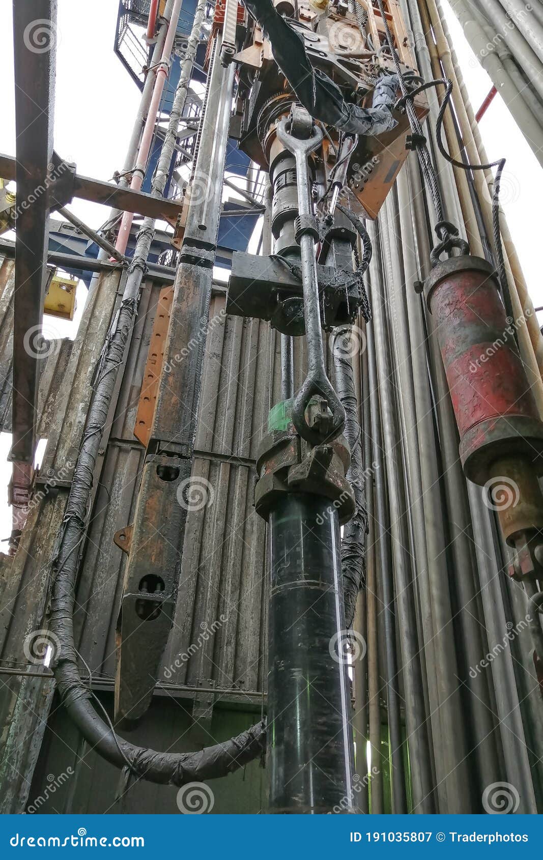 Equipment and Tools Inside the Rig. Stock Image - Image of pipes ...