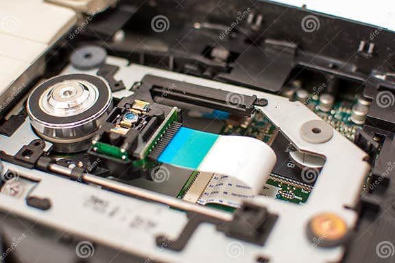 Internal Structure of the DVD Drive Unit Stock Image - Image of ...