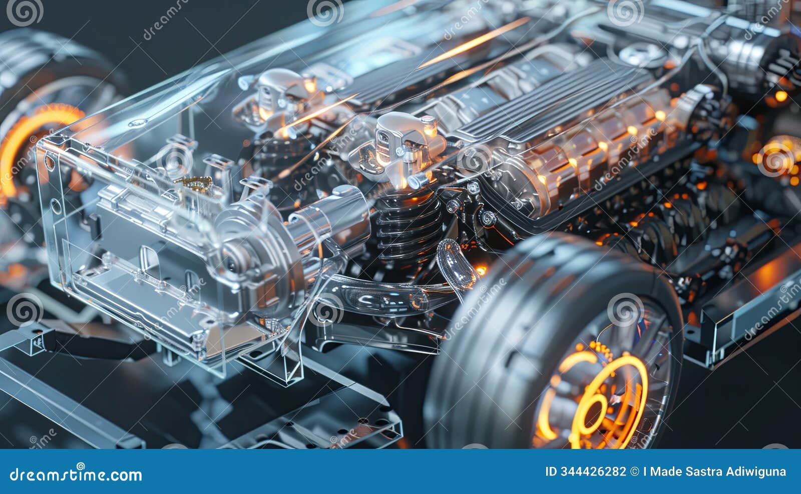 Internal Structure of an Electric Car Engine Revealed in Cutaway View ...