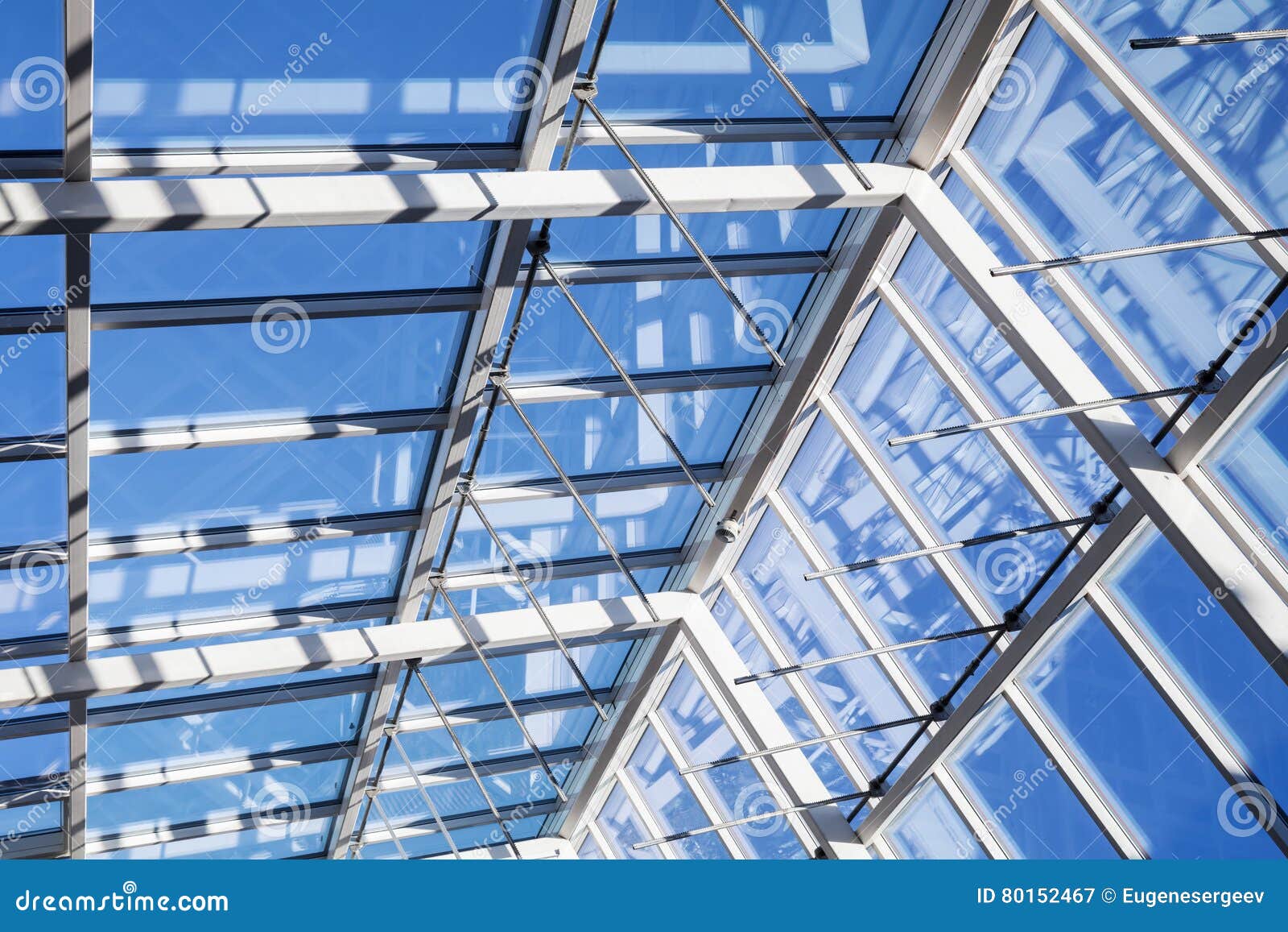 Internal Structure of Glass Roof Arch Stock Image - Image of industry ...