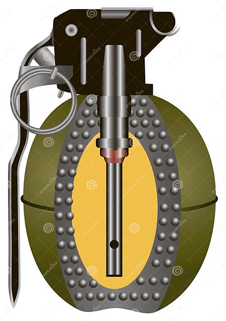 Internal Structure Hand Grenade Stock Vector - Illustration of ...