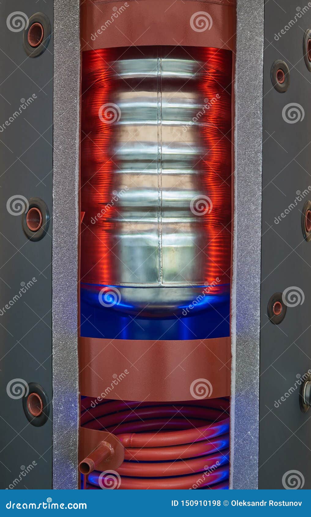 The Internal Structure of the Heat Tank for Heating Systems Stock Photo ...