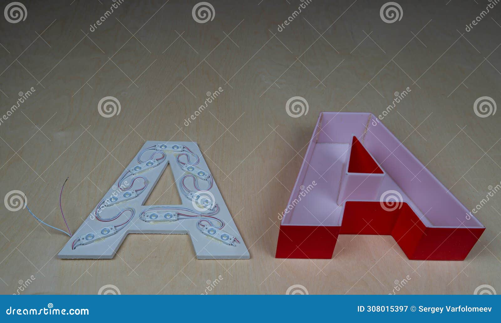 The Internal Structure of the Light Letter is Part of an Advertising ...