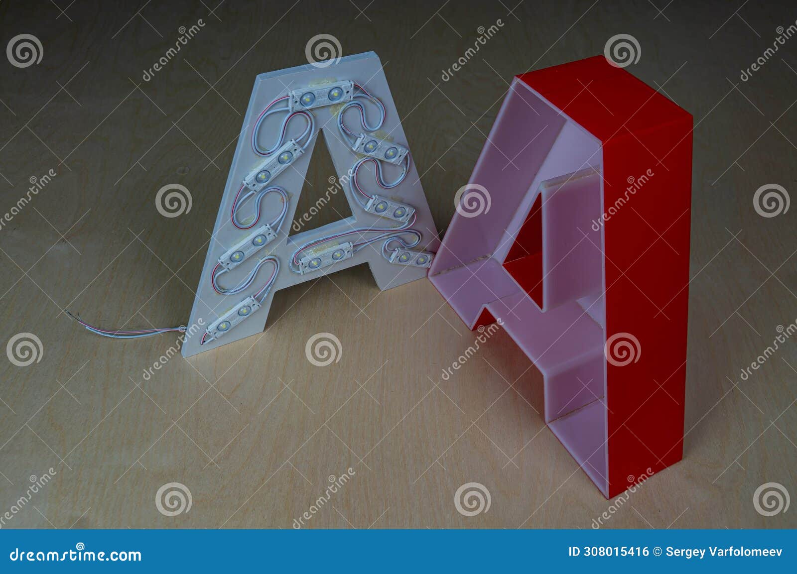 The Internal Structure of the Light Letter is Part of an Advertising ...