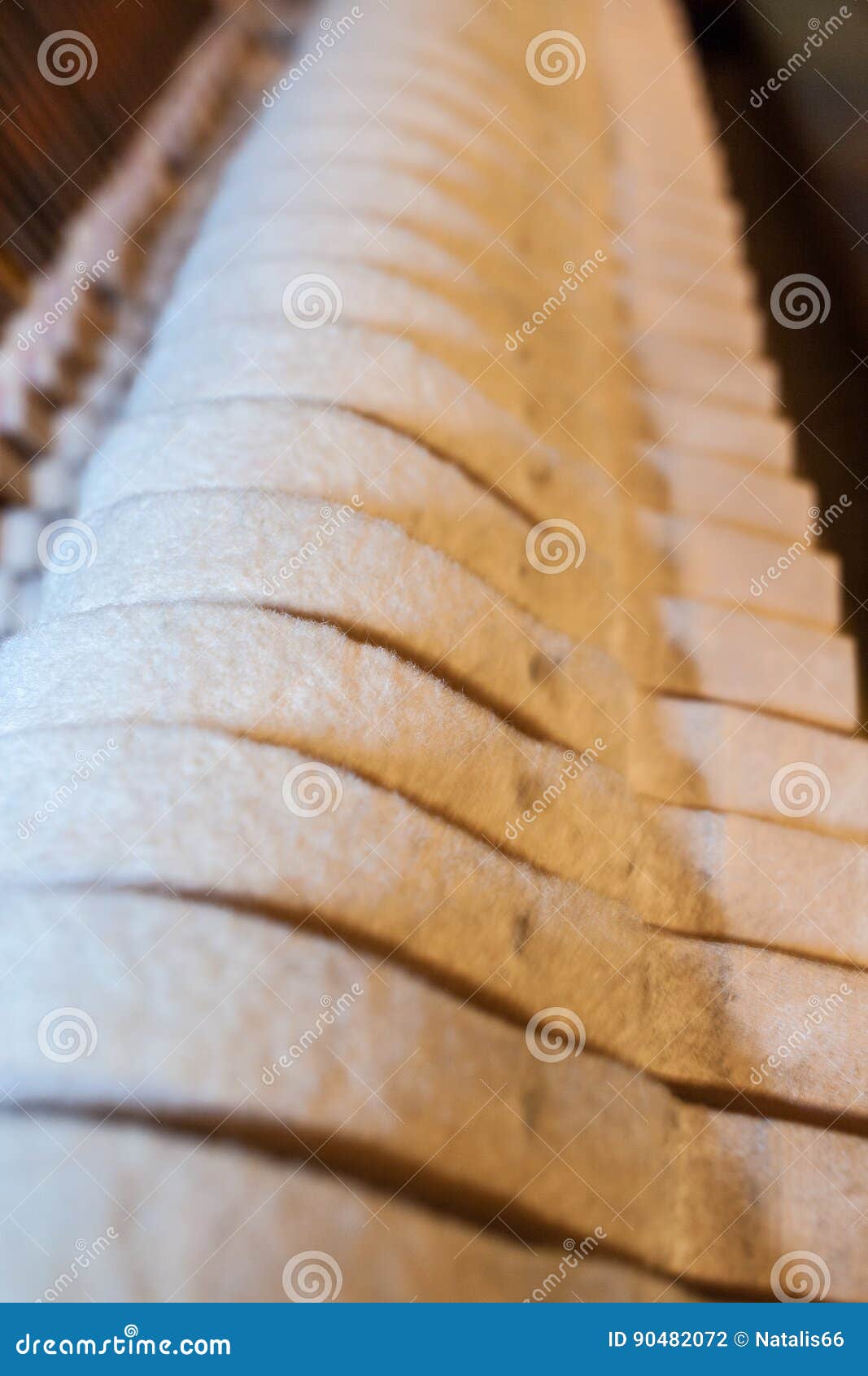 The Internal Structure of Piano. the Felt Hammers Striked on Strings in ...