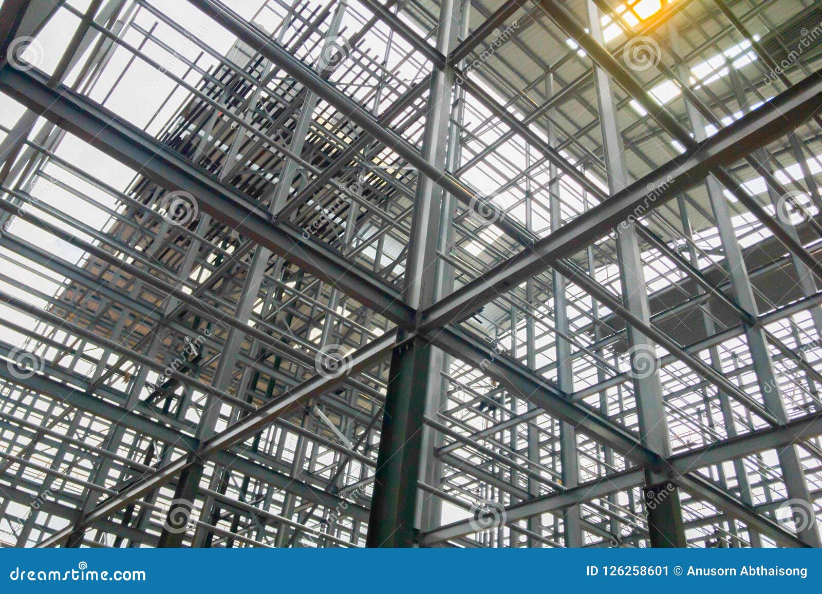 Building Structures Made of Steel with a Solid Strength. Stock Image ...