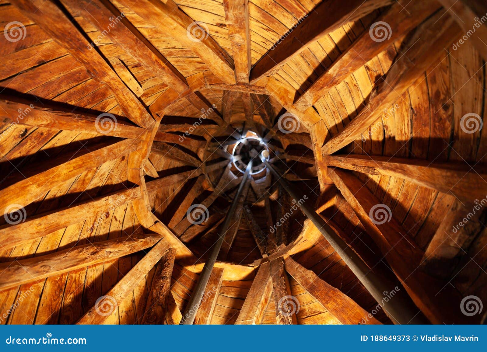 Internal Structure of a Tower of Casa Botines, Leon, Spain Stock Image ...