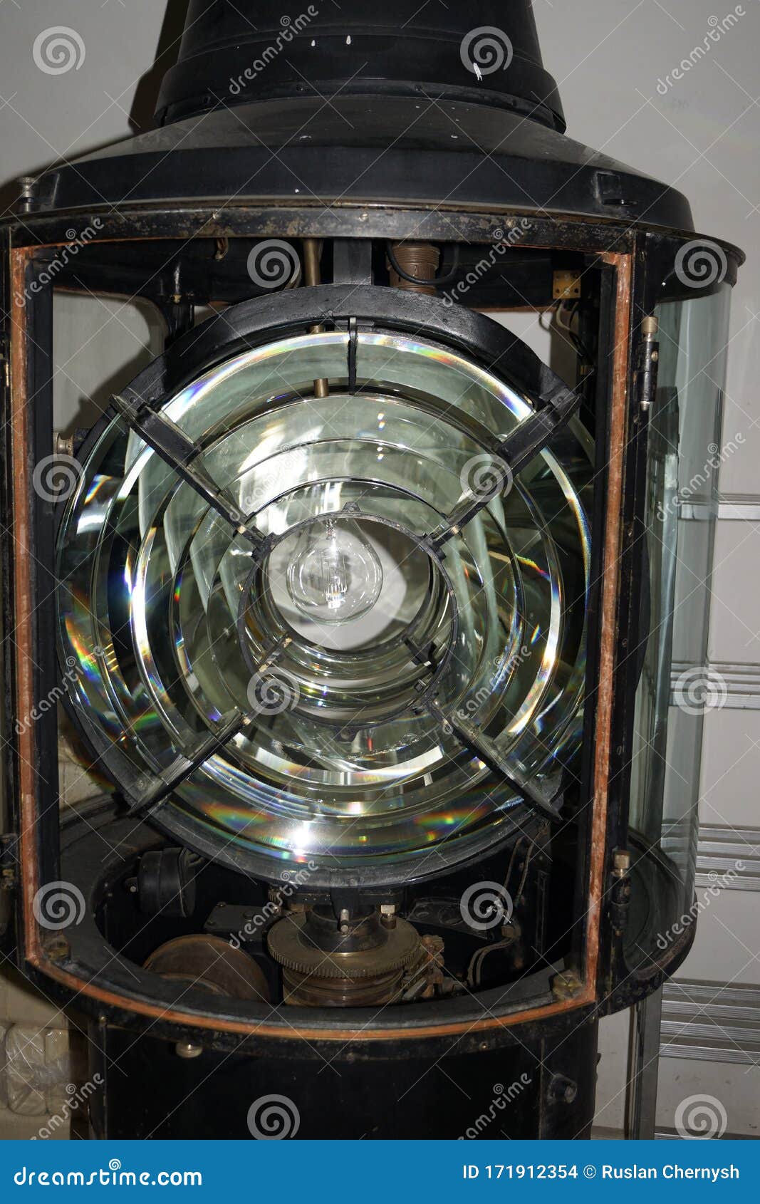 The Internal System of the Lighthouse Stock Photo - Image of lighthouse ...