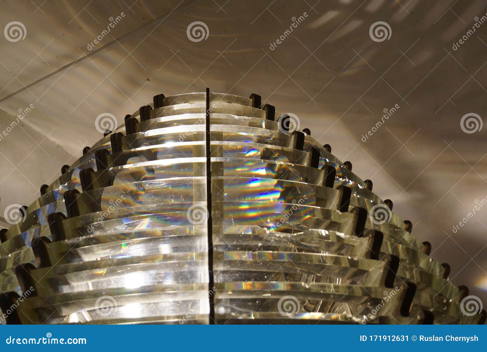 The Internal System of the Lighthouse Stock Image - Image of wharf ...