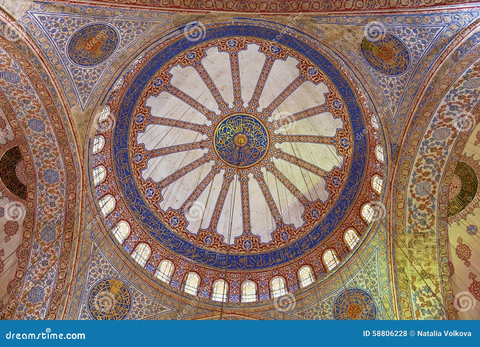 Internal View of Blue Mosque, Sultanahmet Editorial Stock Photo - Image ...